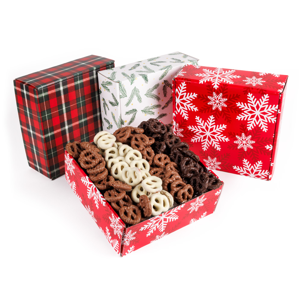 Chocolate Covered Pretzels Sampler – Decorative Carton – Tom Sturgis ...